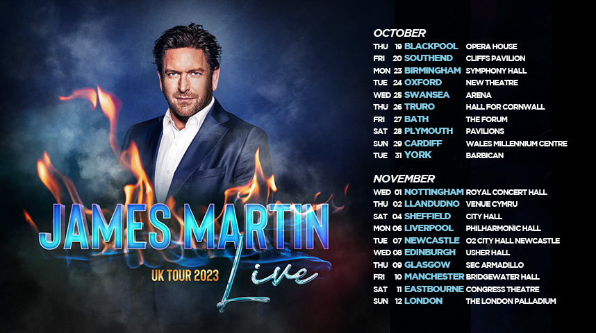 Chef James Martin Announces Live UK Tour For Autumn 2023 - Stereoboard